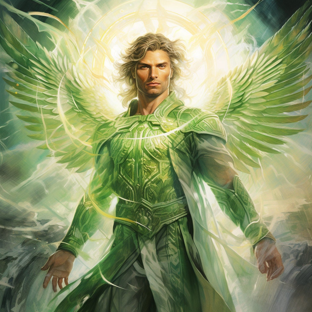 Archangel Rafael Clip Art 4 JPG Mix Media Card Making Invitations ...