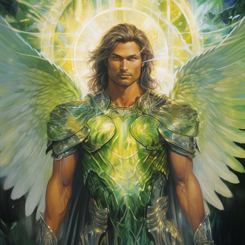 Archangel Rafael Clip Art 4 JPG Mix Media Card Making Invitations ...