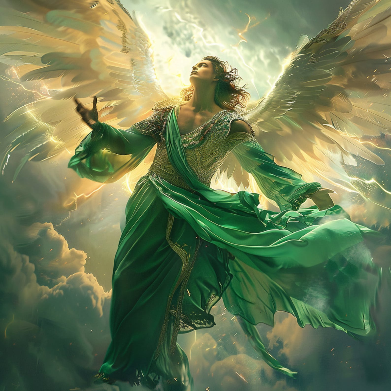 Archangel Rafael Clip Art 4 JPG Mix Media Card Making Invitations ...