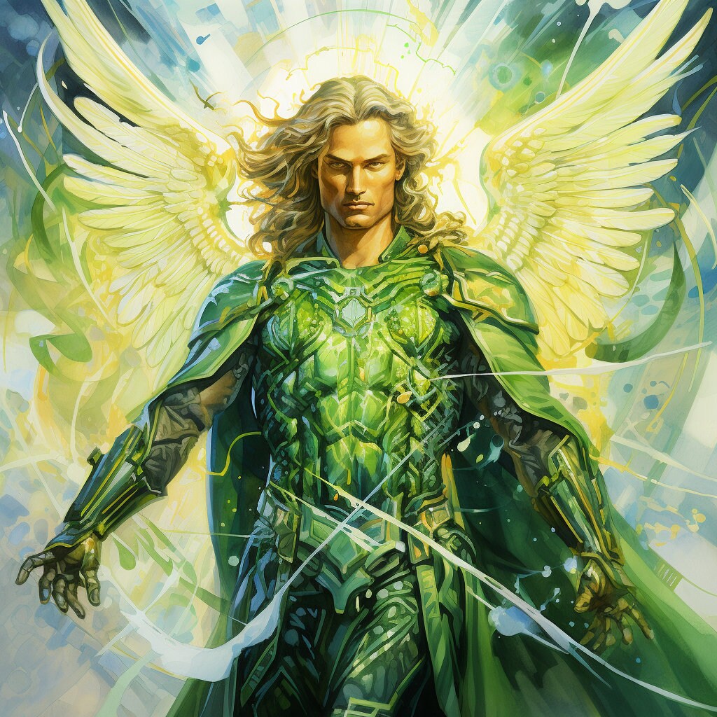 Archangel Rafael Clip Art 4 JPG Mix Media Card Making Invitations ...