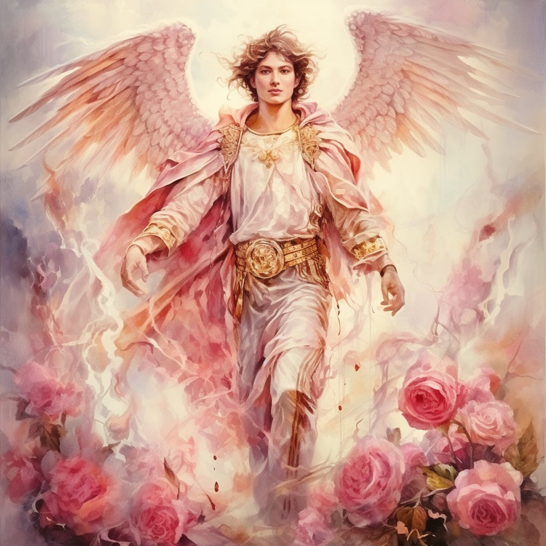 Archangel Chamuel Clip Art 4 JPG Mix Media Card Making Invitations ...