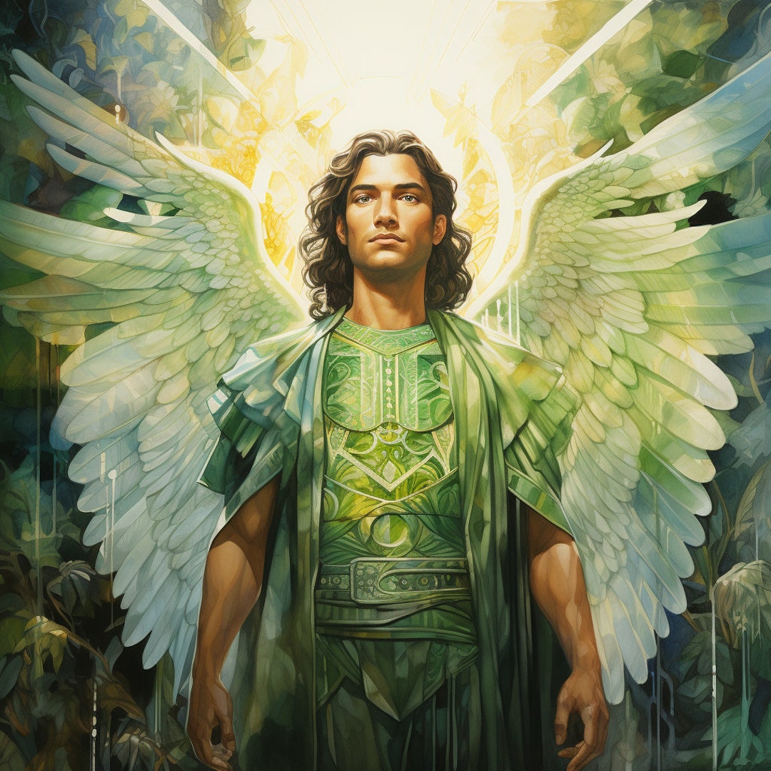 Archangel Rafael Clip Art 4 JPG Mix Media Card Making Invitations ...