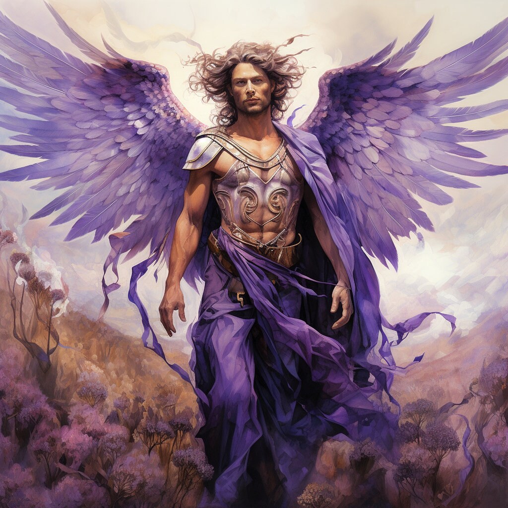 Archangel Zadkiel Clip Art 4 JPG Mix Media Card Making Invitations ...