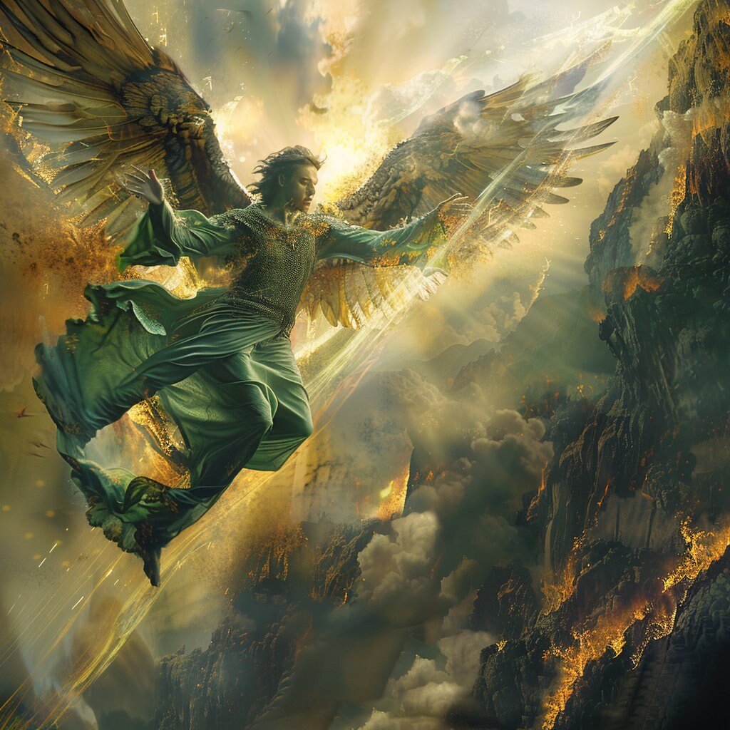 Archangel Rafael Clip Art 4 JPG Mix Media Card Making Invitations ...