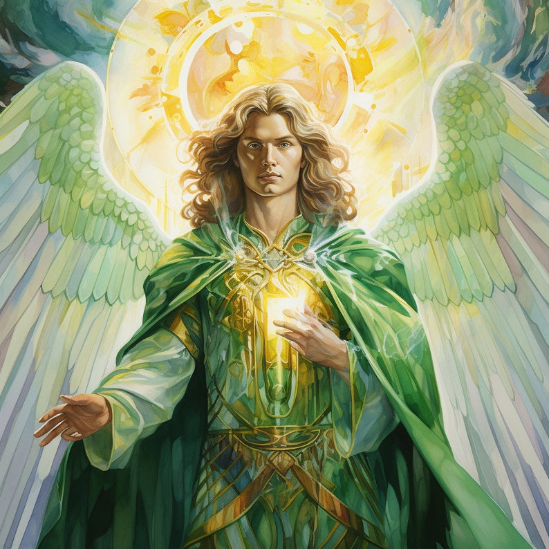 Archangel Rafael Clip Art 4 JPG Mix Media Card Making Invitations ...