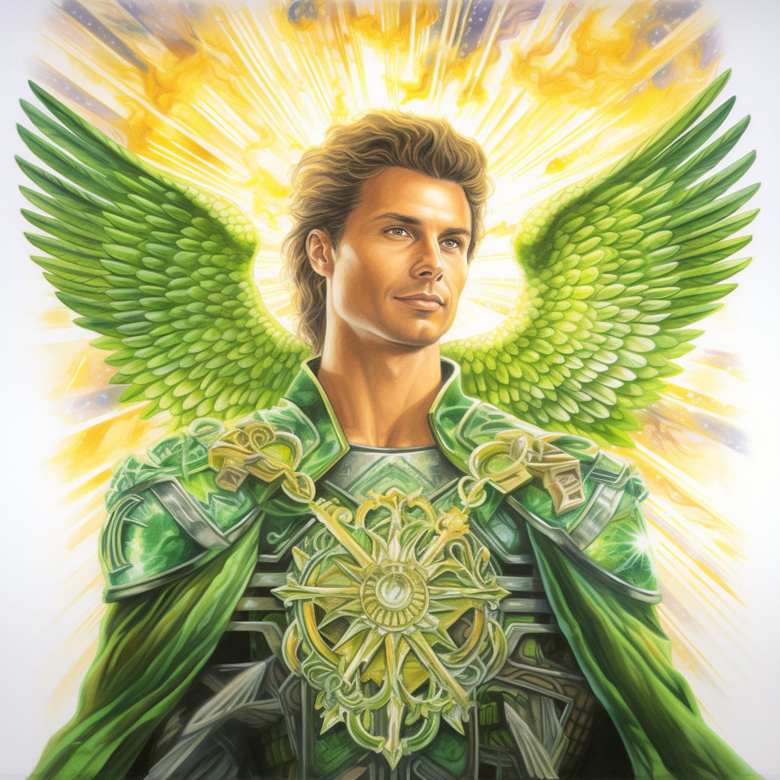 Archangel Rafael Clip Art 4 JPG Mix Media Card Making Invitations ...