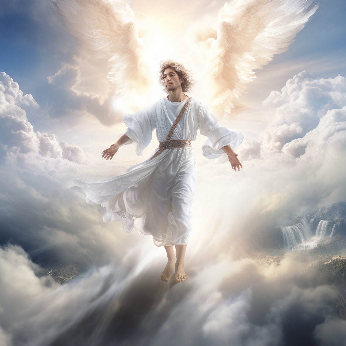 Archangel Gabriel Clip Art 4 JPG Mix Media Card Making Invitations Collage Junk Journal Digital ...