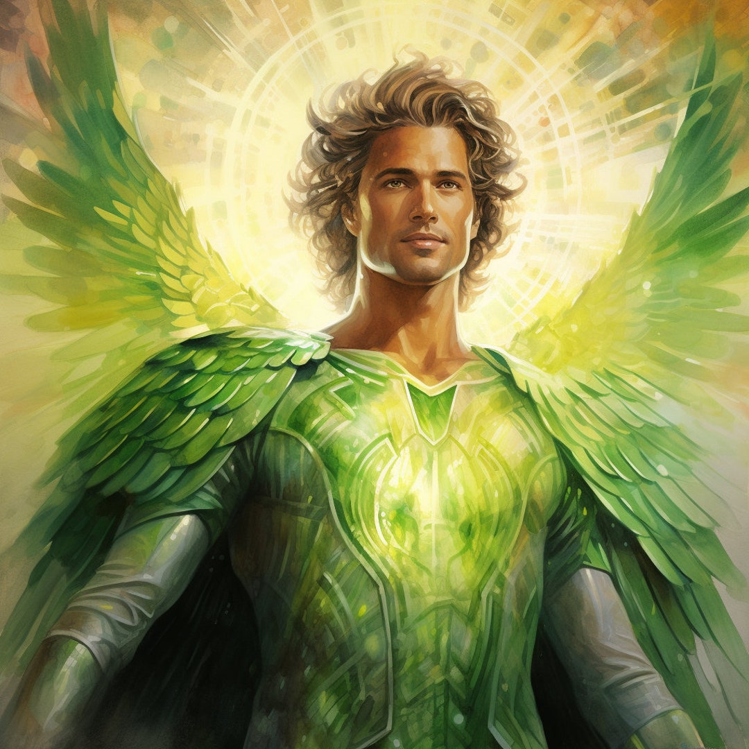 Archangel Rafael Clip Art 4 JPG Mix Media Card Making Invitations ...
