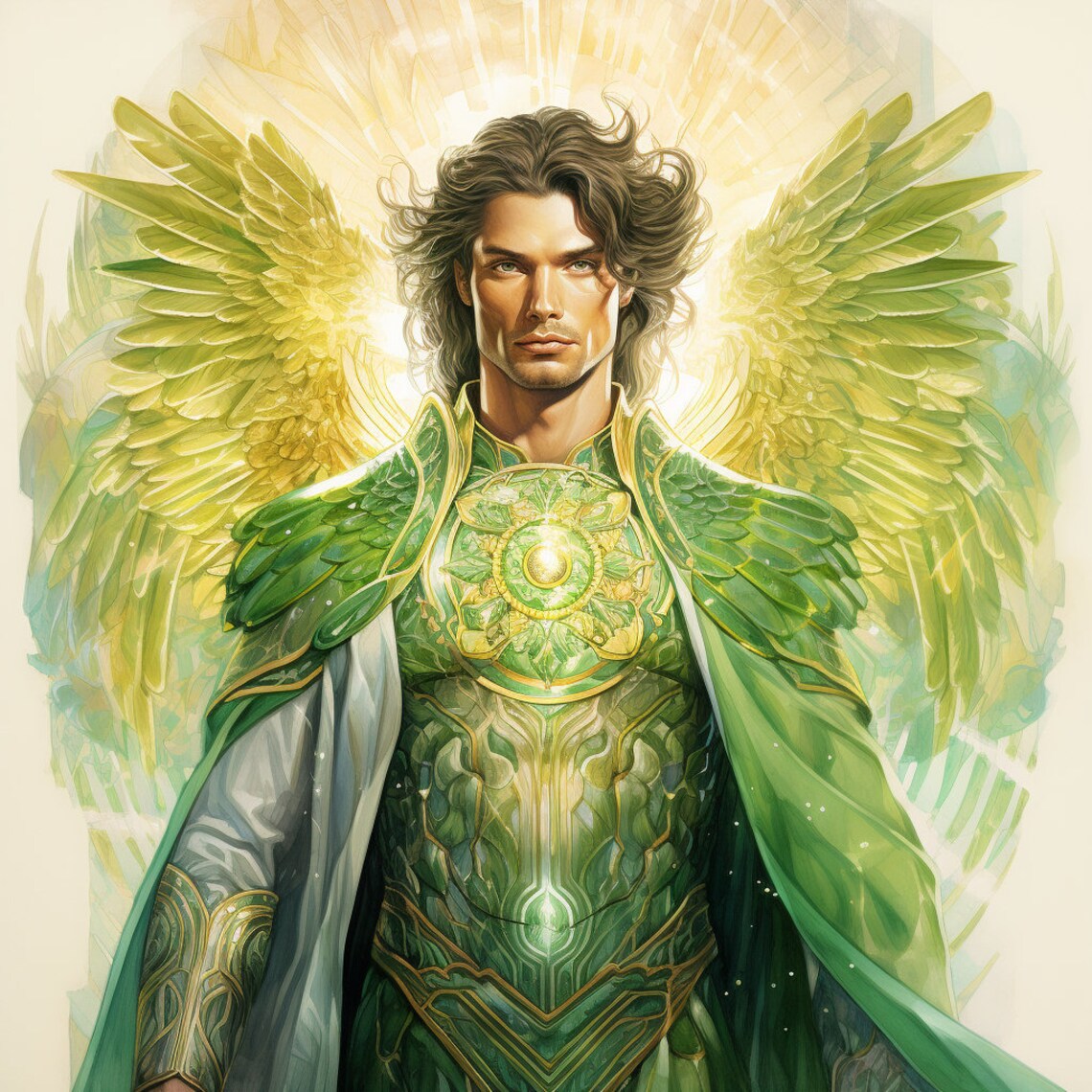 Archangel Rafael Clip Art 4 JPG Mix Media Card Making Invitations ...