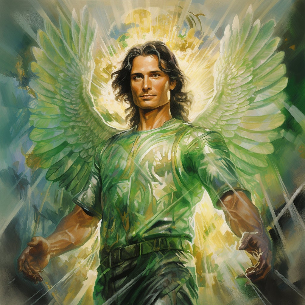 Archangel Rafael Clip Art 4 JPG Mix Media Card Making Invitations ...