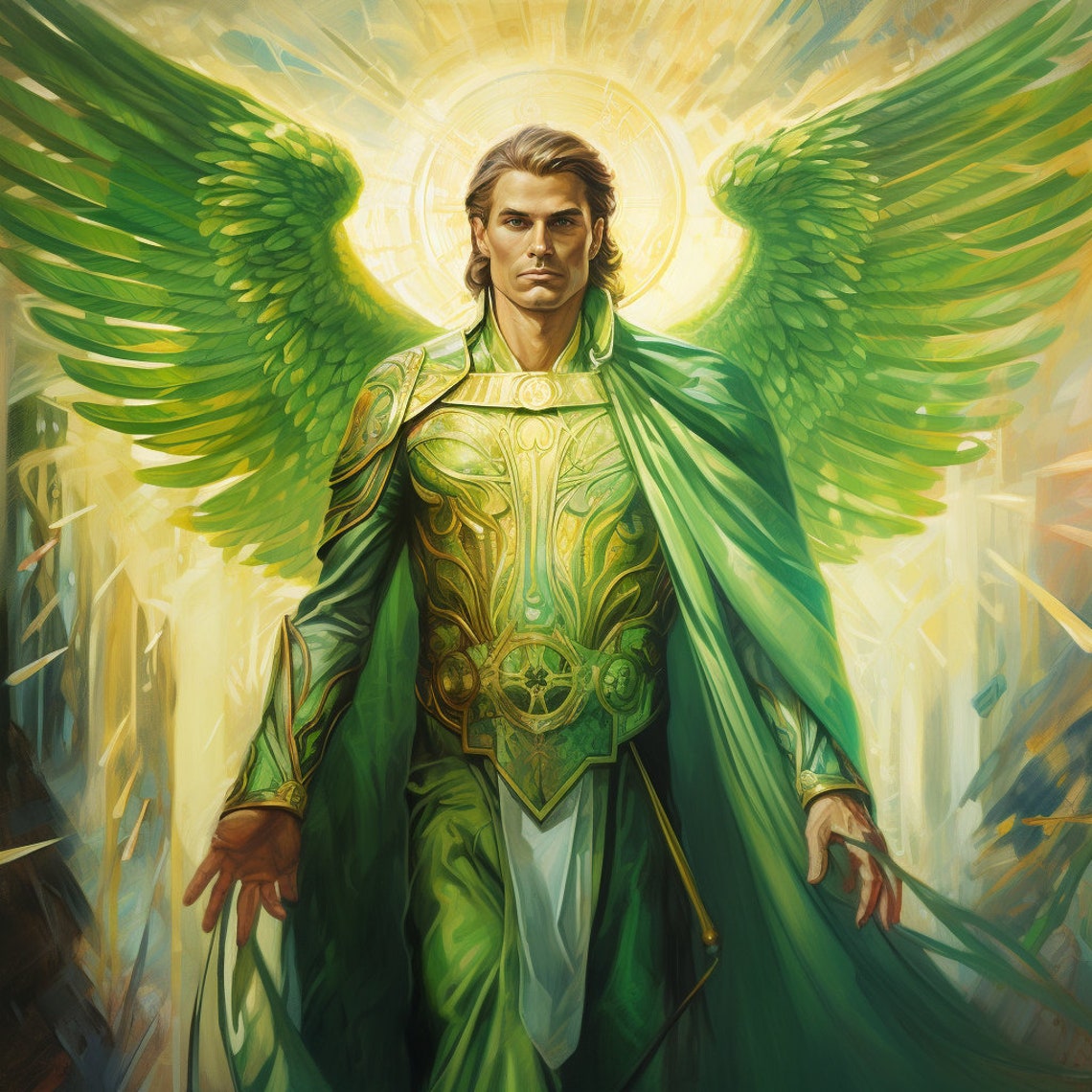 Archangel Rafael Clip Art 4 JPG Mix Media Card Making Invitations ...