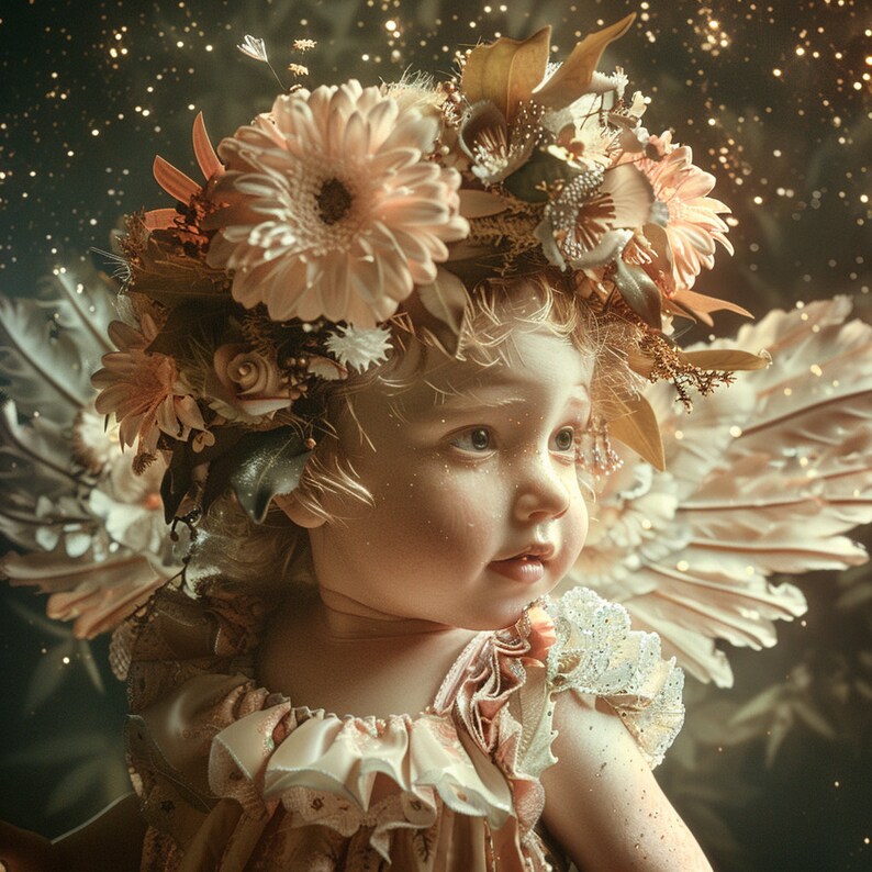 Baby Angel Watercolor Clip Art 4 JPG Mix Media Card Making Invitations ...