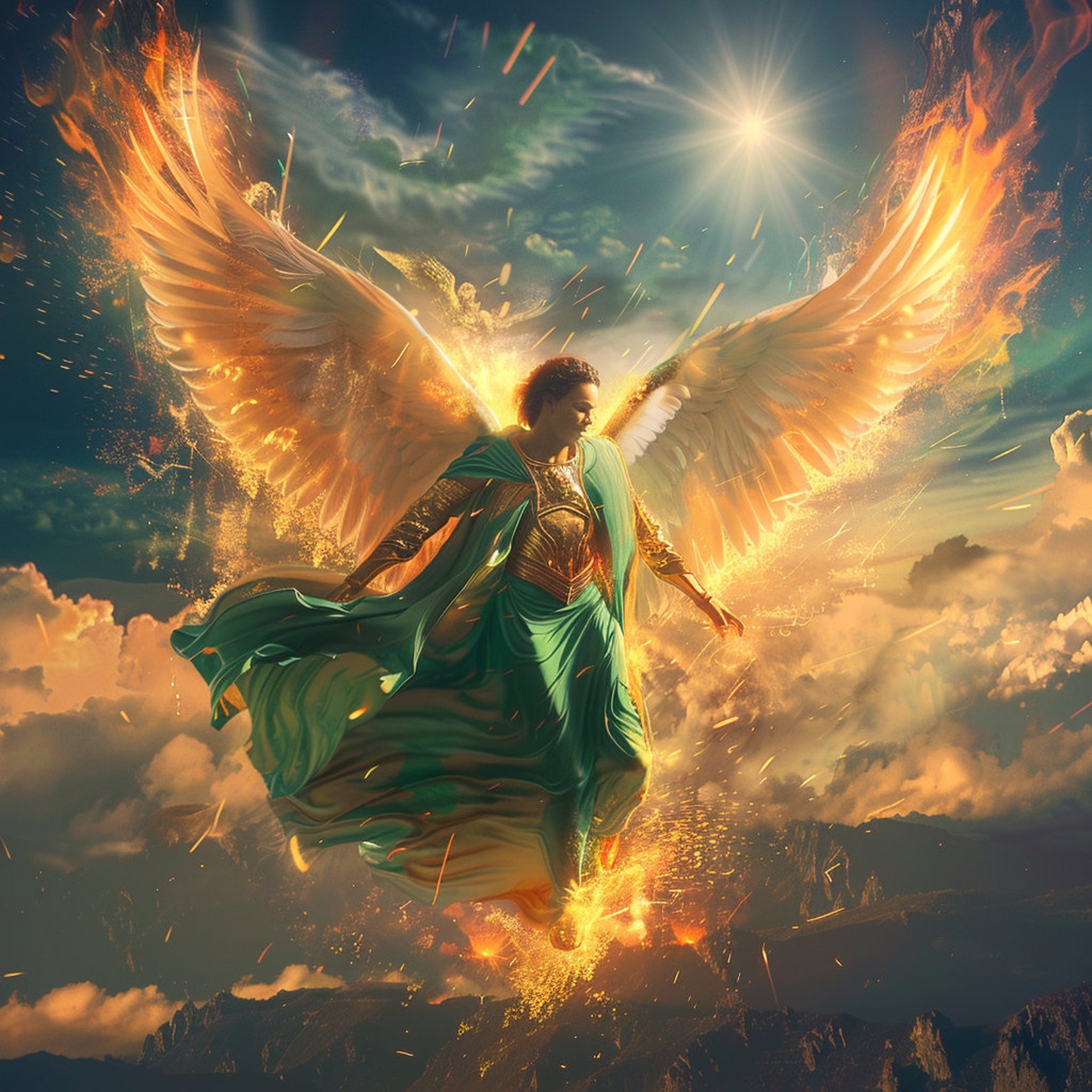 Archangel Rafael Clip Art 4 JPG Mix Media Card Making Invitations ...