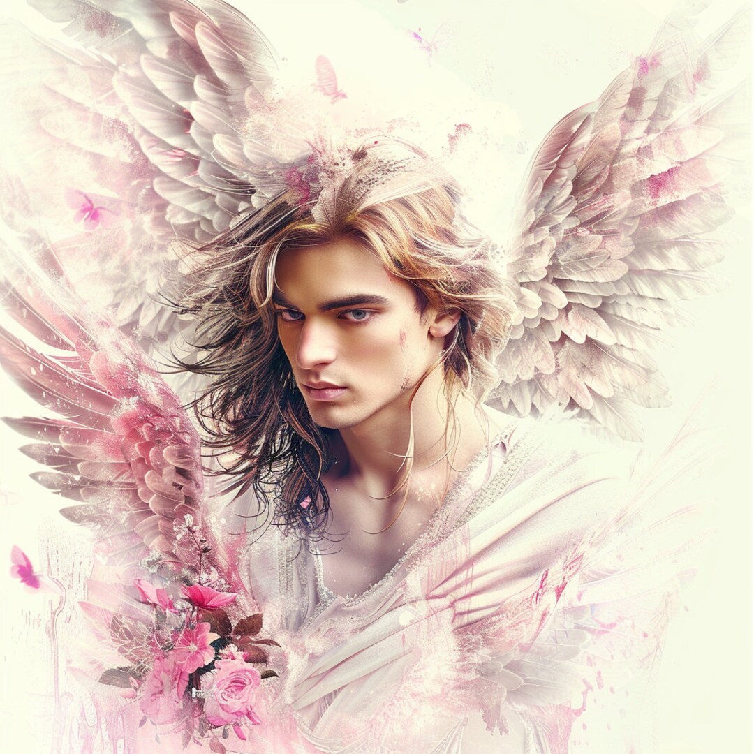 Archangel Chamuel Clip Art 4 JPG Mix Media Card Making Invitations ...
