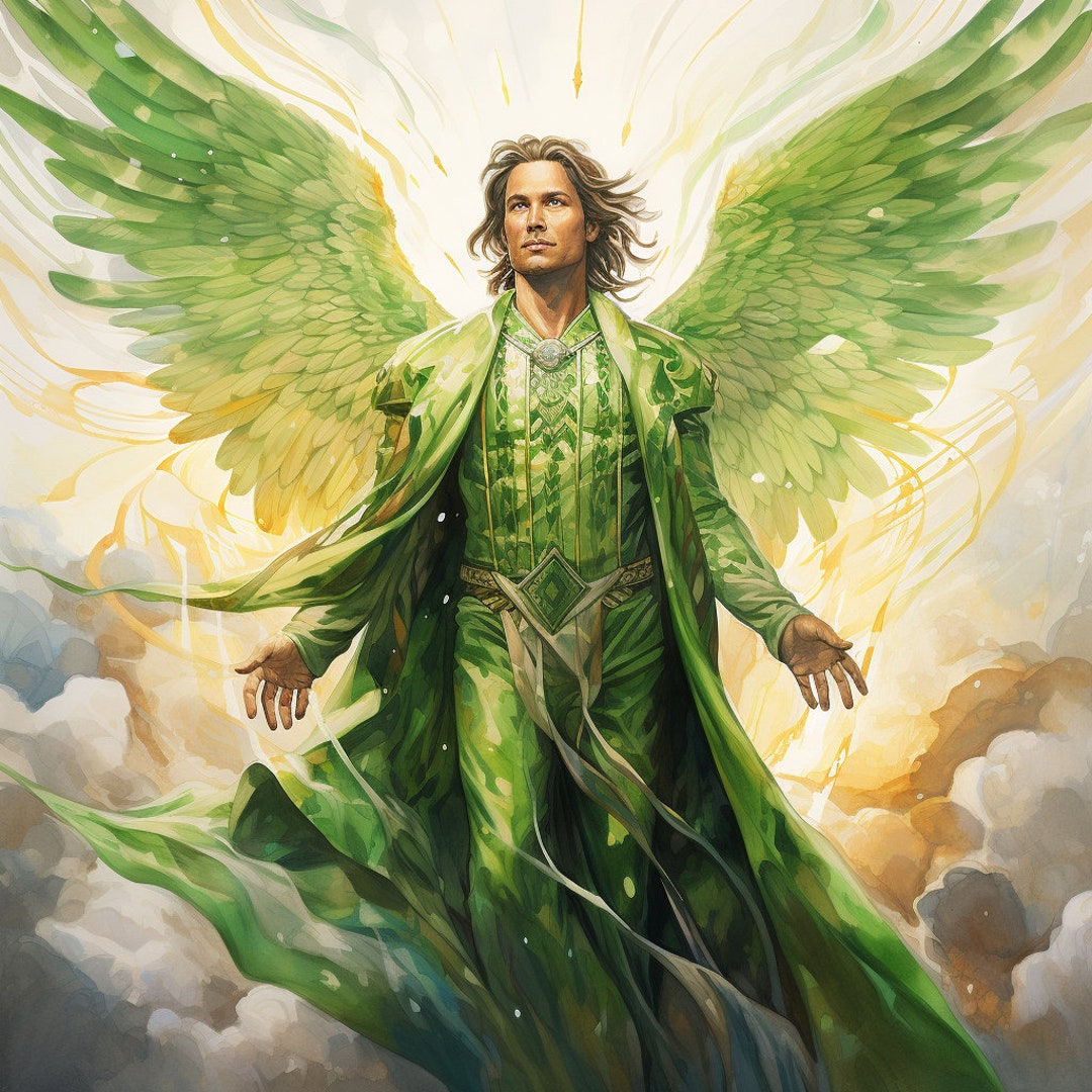 Archangel Rafael Clip Art 4 JPG Mix Media Card Making Invitations ...