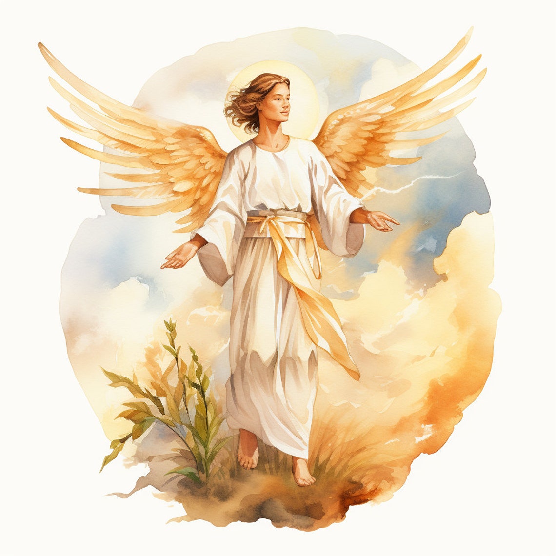 Archangel Gabriel Clip Art 4 JPG Mix Media Card Making Invitations ...