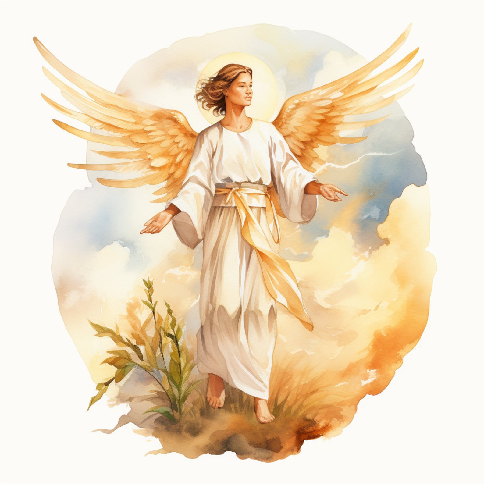 Archangel Gabriel Clip Art 4 JPG Mix Media Card Making Invitations ...