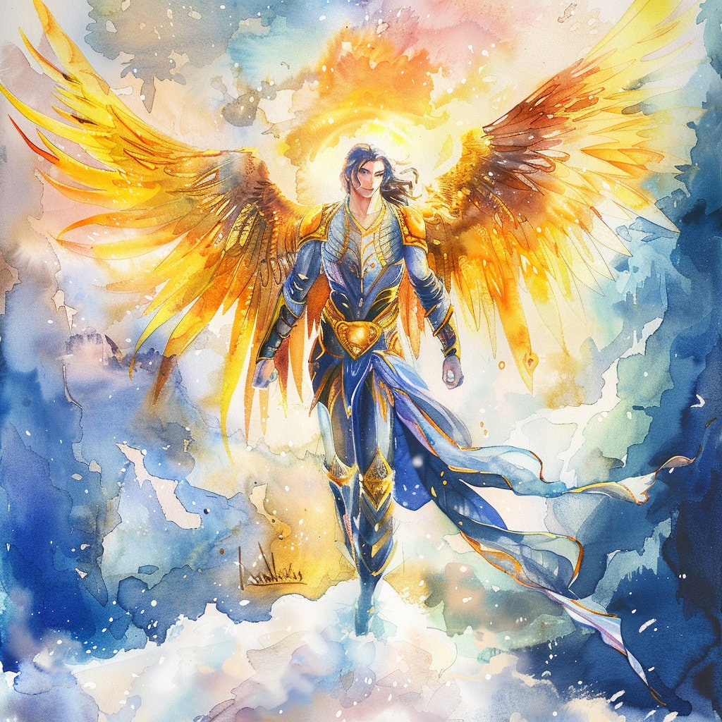 Archangel Raziel Clip Art 4 JPG Mix Media Card Making Invitations ...
