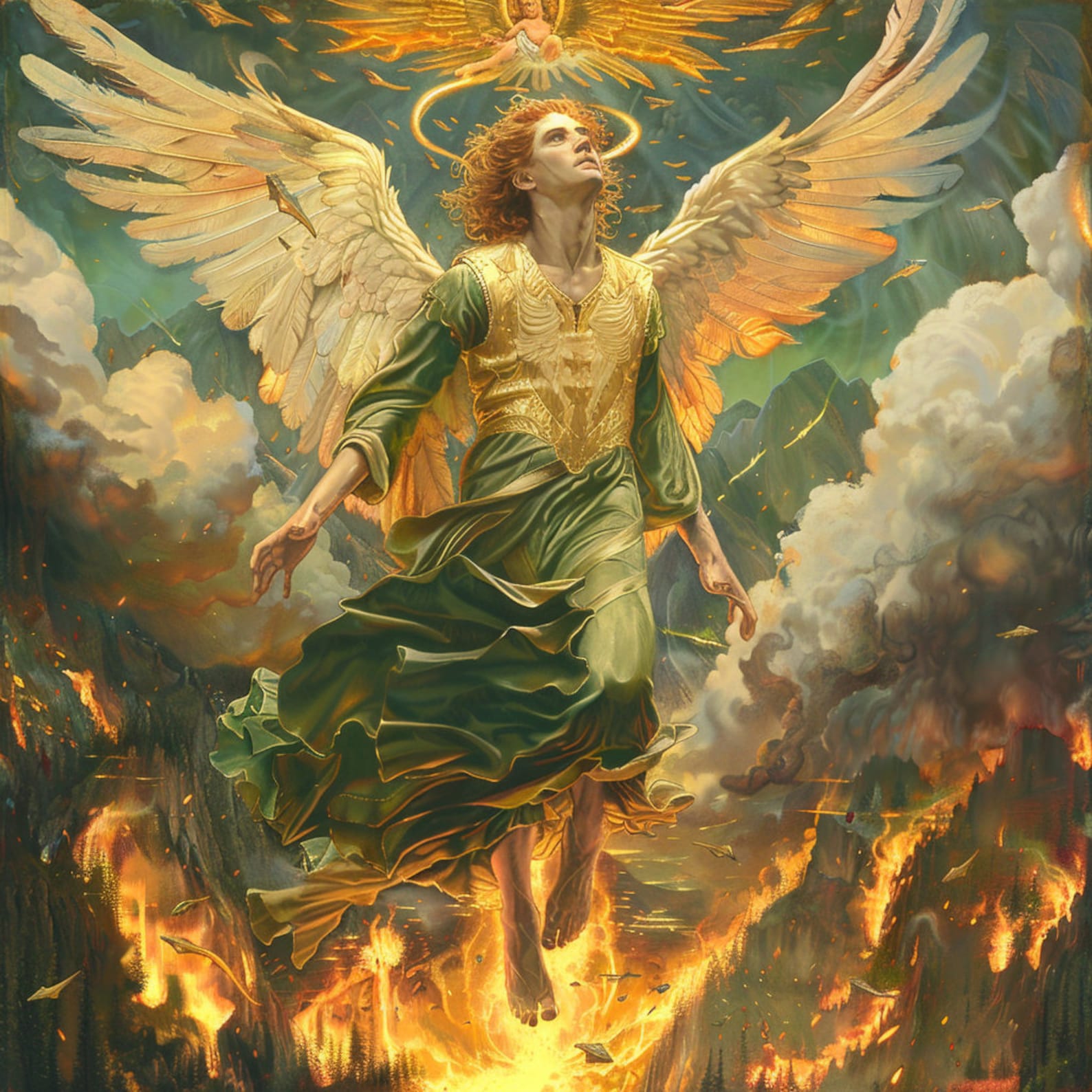 Archangel Rafael Clip Art 4 JPG Mix Media Card Making Invitations ...