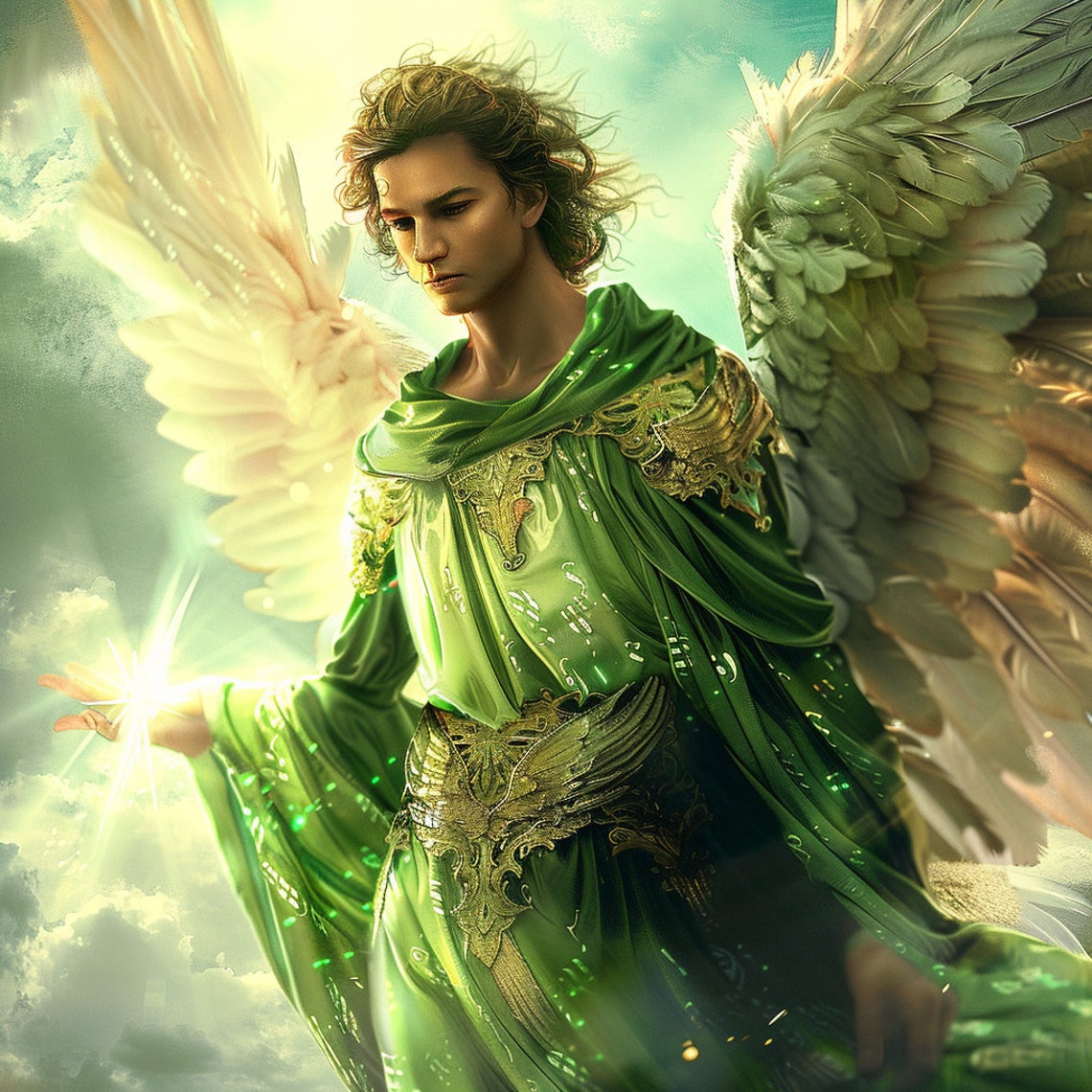 Archangel Rafael Clip Art 4 JPG Mix Media Card Making Invitations ...