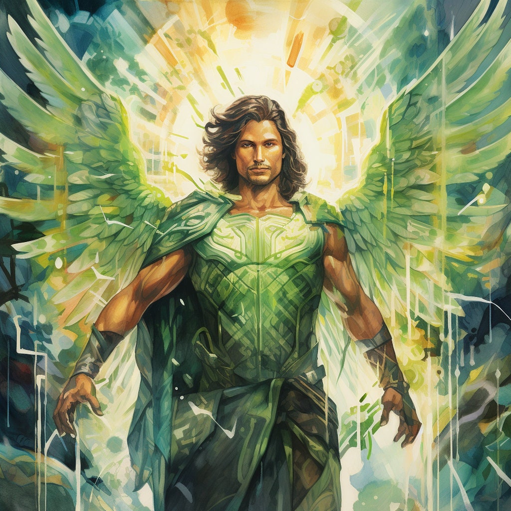Archangel Rafael Clip Art 4 JPG Mix Media Card Making Invitations ...