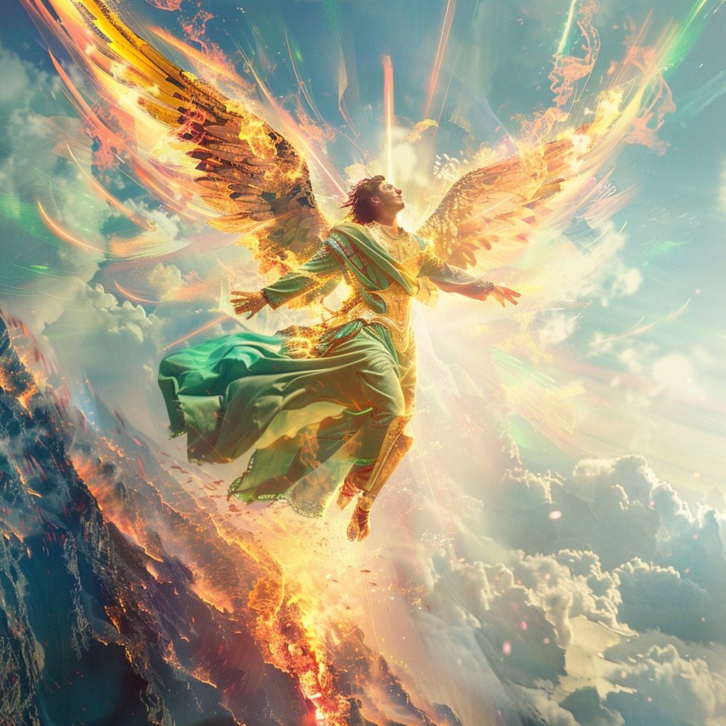 Archangel Rafael Clip Art 4 JPG Mix Media Card Making Invitations ...