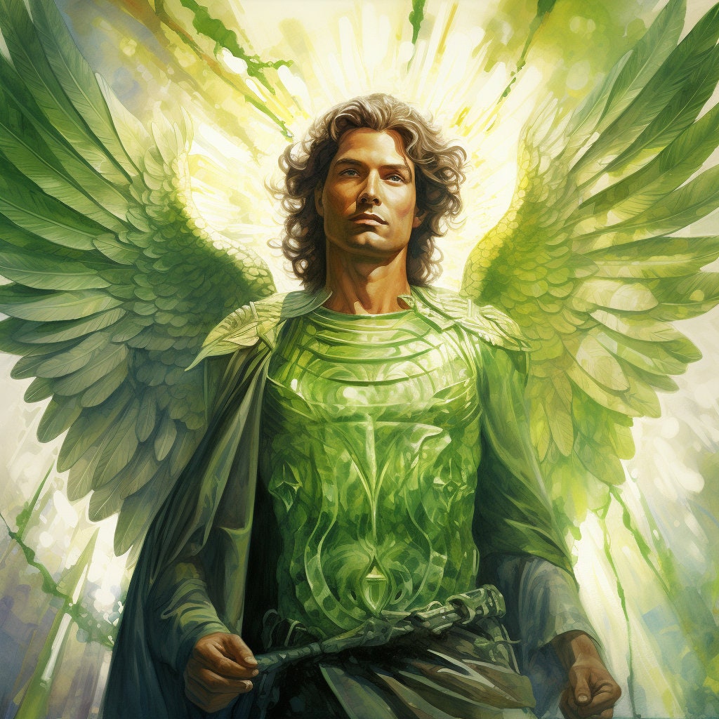 Archangel Rafael Clip Art 4 JPG Mix Media Card Making Invitations ...