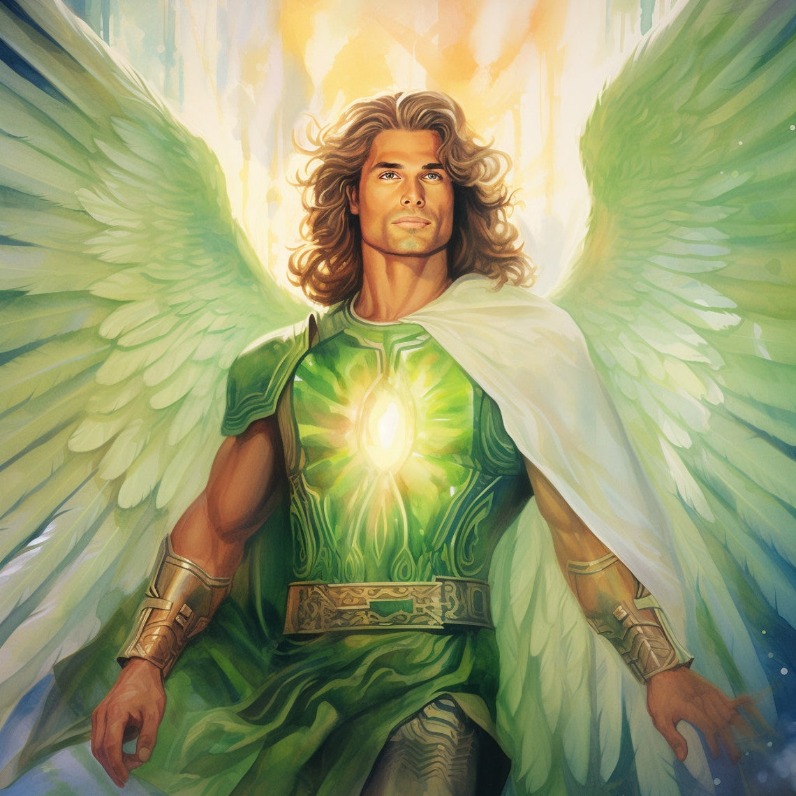 Archangel Rafael Clip Art 4 JPG Mix Media Card Making Invitations ...