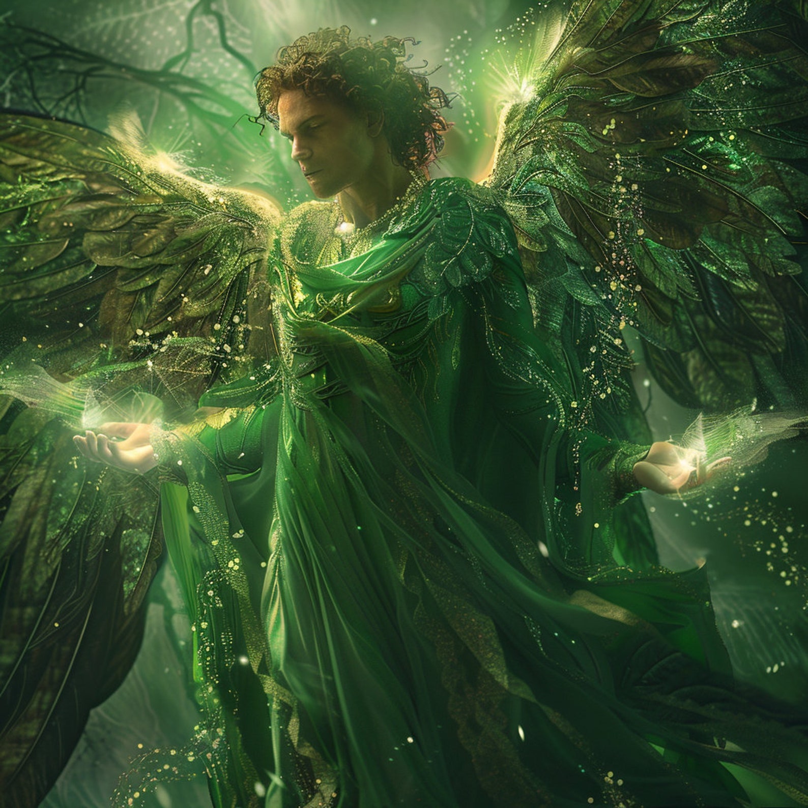 Archangel Rafael Clip Art 4 JPG Mix Media Card Making Invitations ...