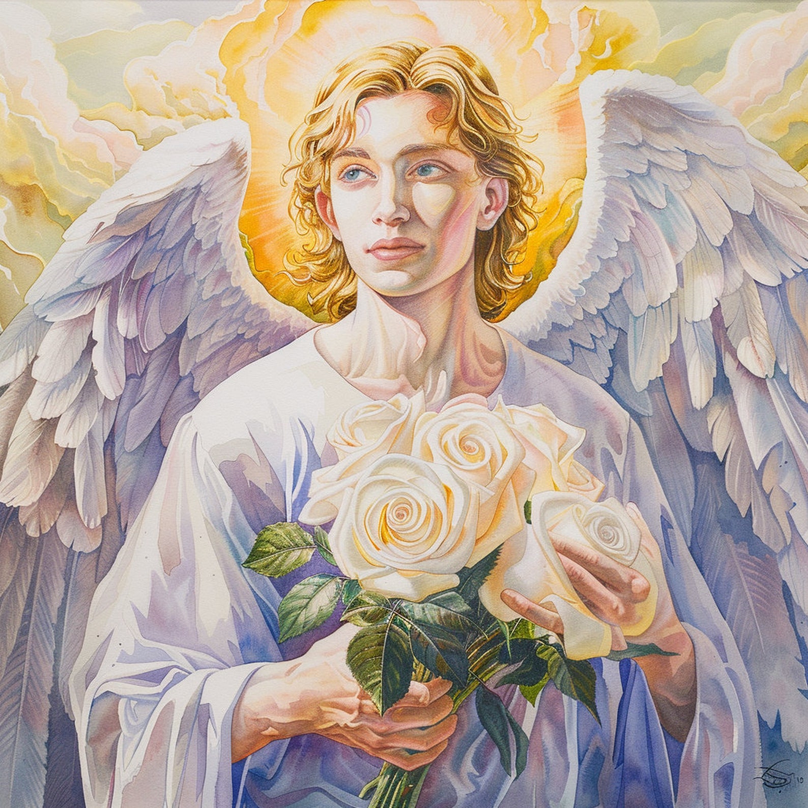 Archangel Zadkiel Clip Art 4 JPG Mix Media Card Making Invitations ...