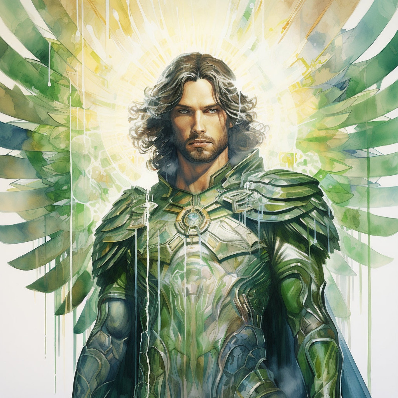 Archangel Rafael Clip Art 4 JPG Mix Media Card Making Invitations ...
