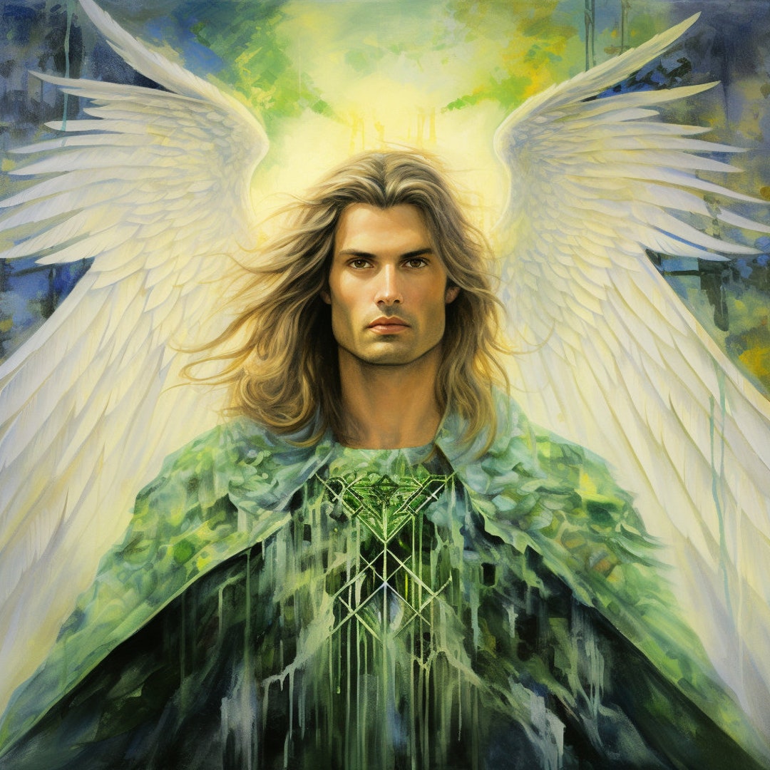 Archangel Rafael Clip Art 4 JPG Mix Media Card Making Invitations ...