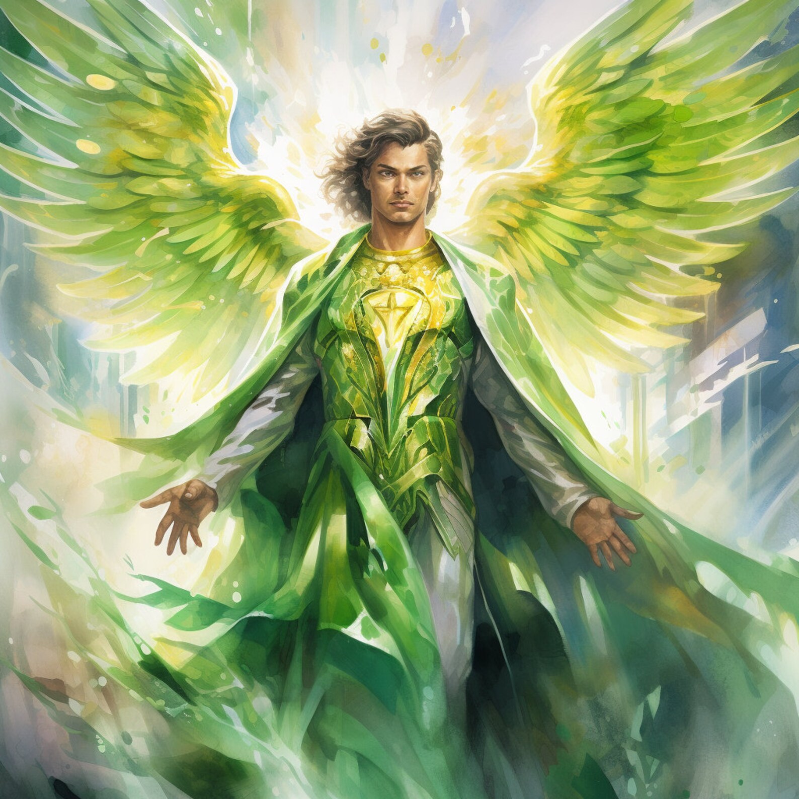 Archangel Rafael Clip Art 4 JPG Mix Media Card Making Invitations ...