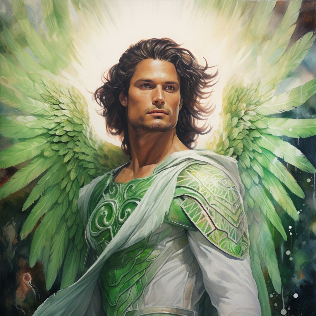 Archangel Rafael Clip Art 4 JPG Mix Media Card Making Invitations ...