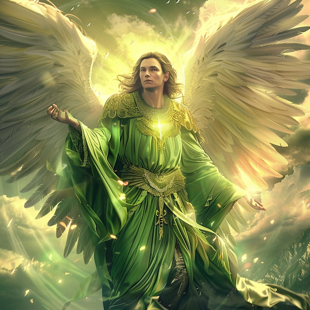 Archangel Rafael Clip Art 4 JPG Mix Media Card Making Invitations ...