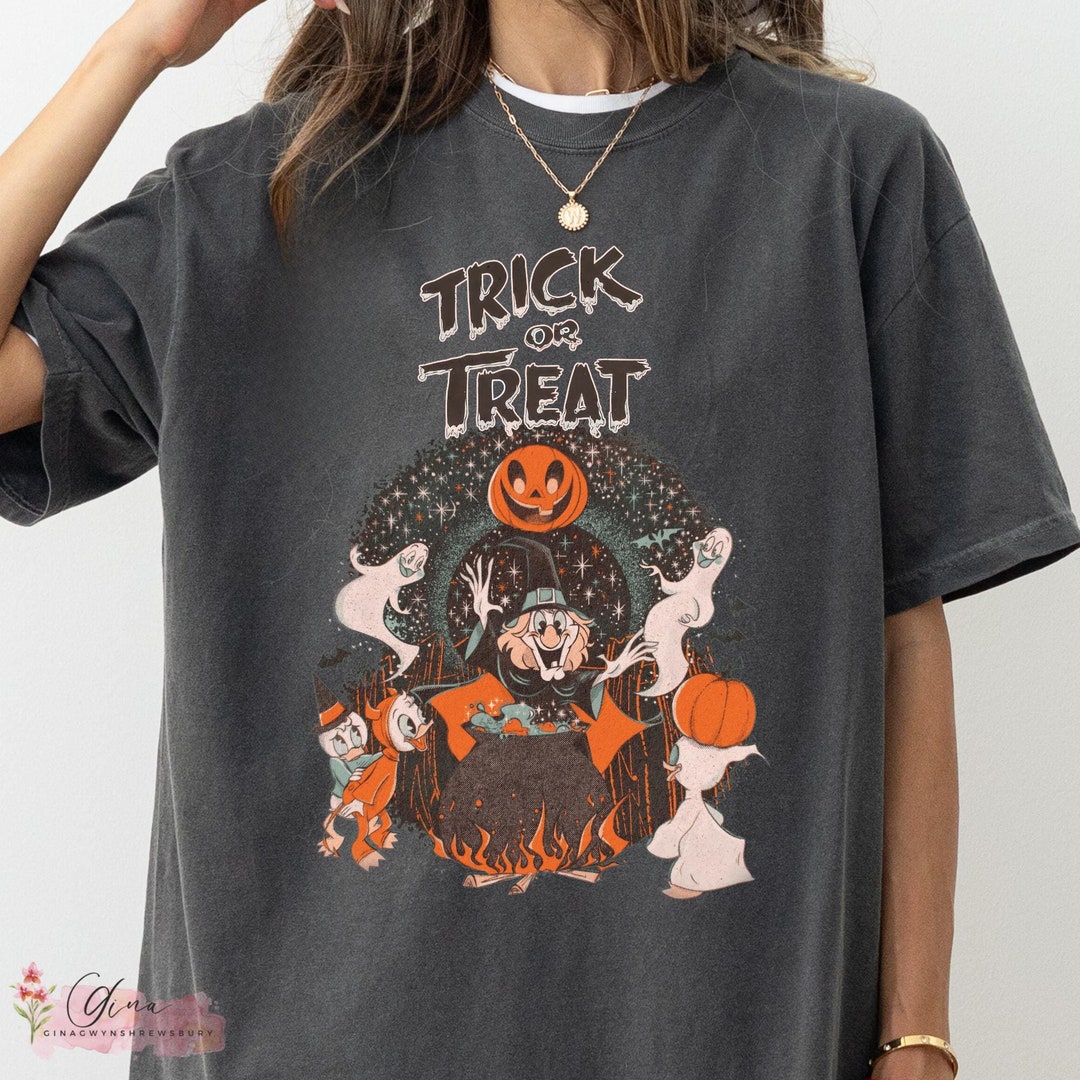 Huey Dewey Louie Duck Witch Hazel Trick or Treat Shirt, Disney Trick or ...