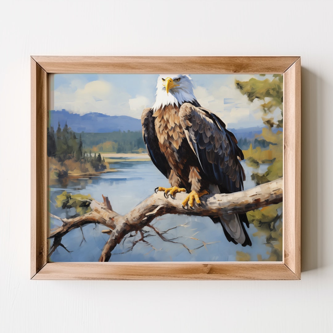 Printable Digital Eagle "majestic Repose" for Canvas - Etsy