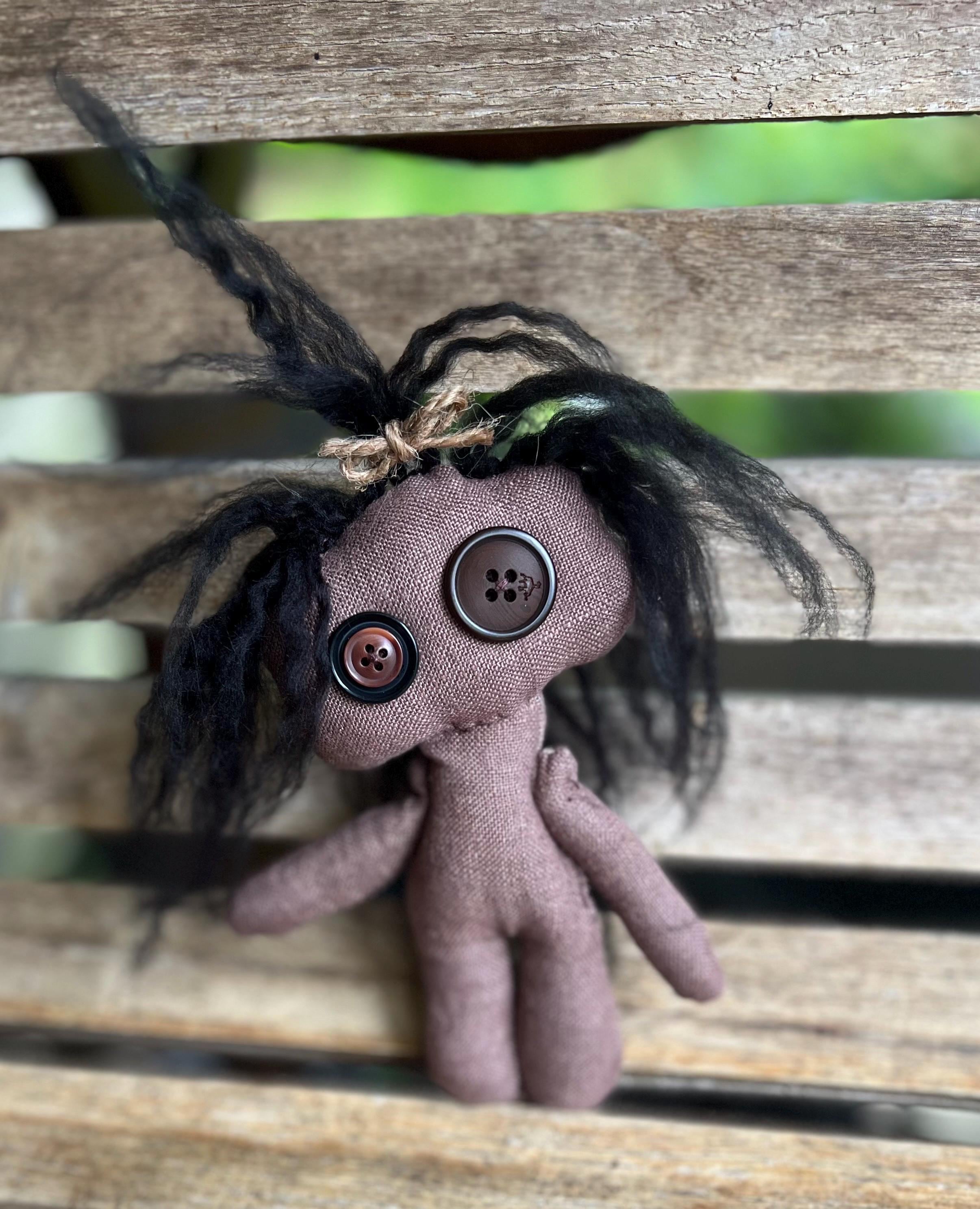 Misfit Mini Poppet Doll: One-of-a-kind Voodoo Witch Rag Doll - Etsy