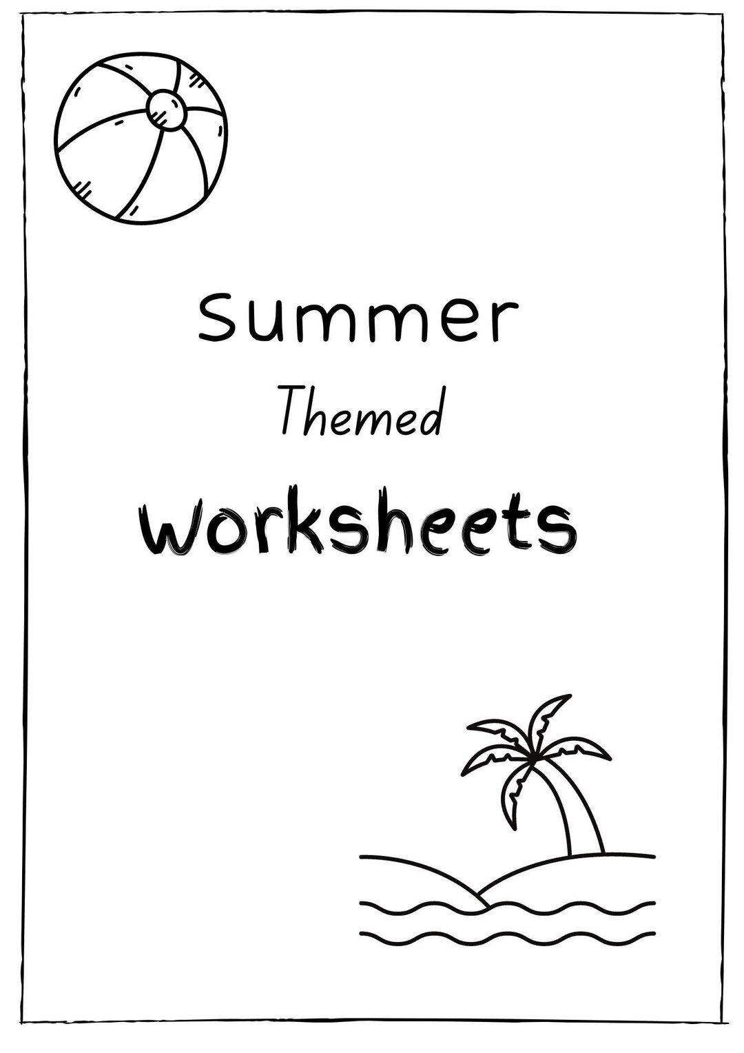 Summer Activity Worksheets - Etsy