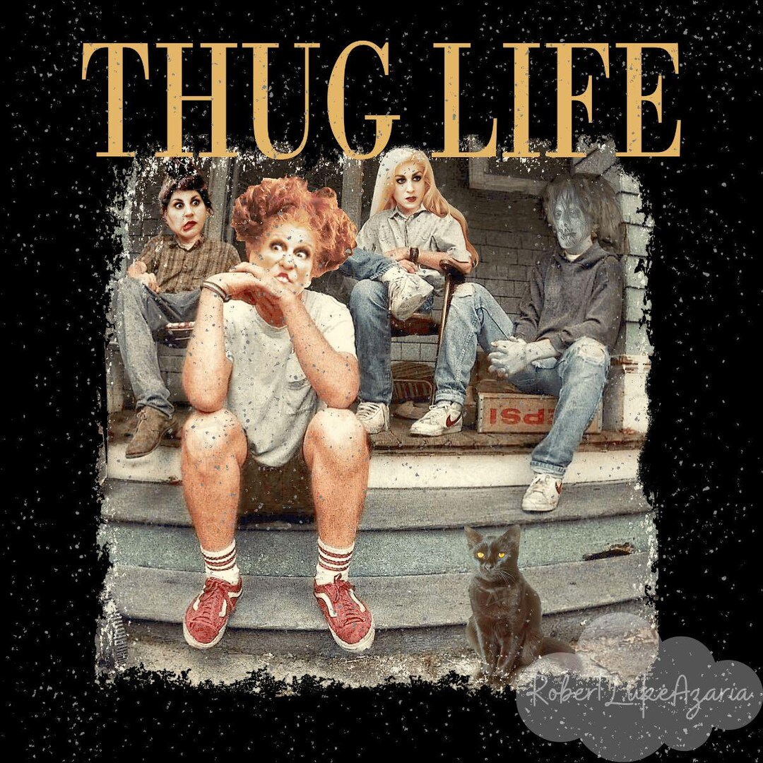 Retro Witches Movie Png, Thug Life Retro Halloween Character Png, Bad ...
