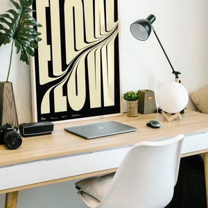 Flow Typography Poster | Font Illustration | Bold Letter Wall-art Print ...