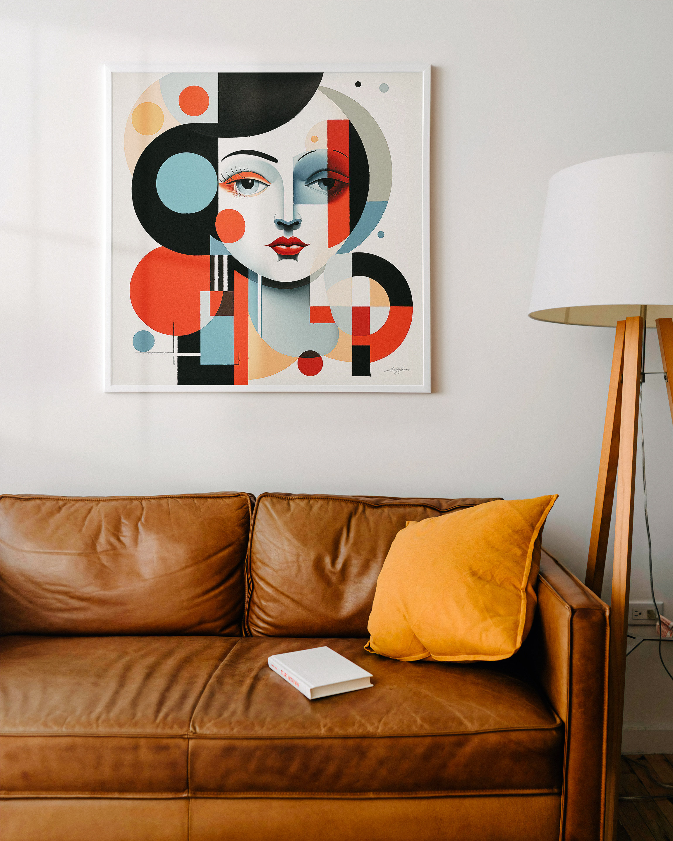 Bauhaus Poster, Abstract Bauhaus Portrait Print, Mid Century Modern ...