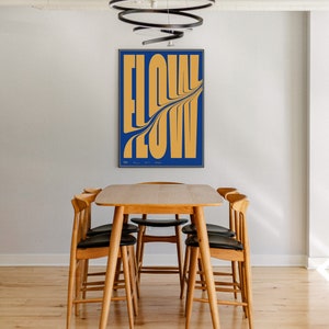 Flow Typography Poster: Bold Minimalist Wall Art - Etsy