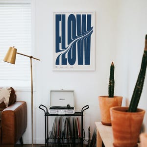 Flow Typography Poster | Graphic Design Poster | Bold Letter Wall-art ...