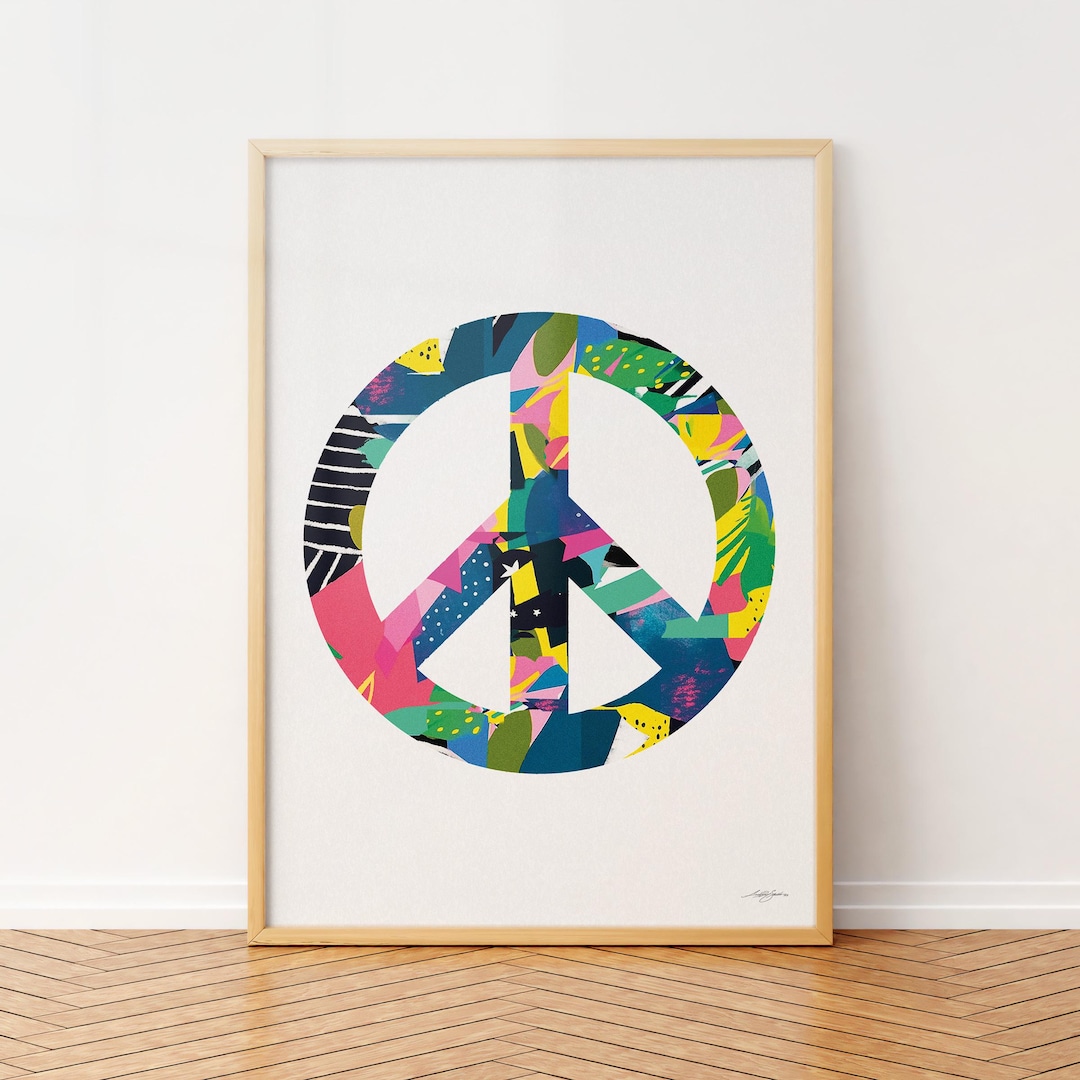 Peace Sign Poster | Peace Love Graphic Design Print | Peace & Love ...