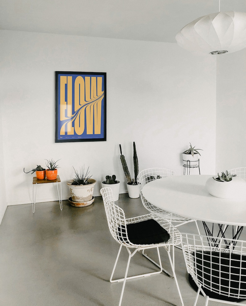 Flow Typography Poster: Bold Minimalist Wall Art - Etsy