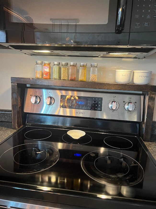 Over the Stove Storage, Oven Spice Rack, Stove Shelf, Kitchen Stove ...