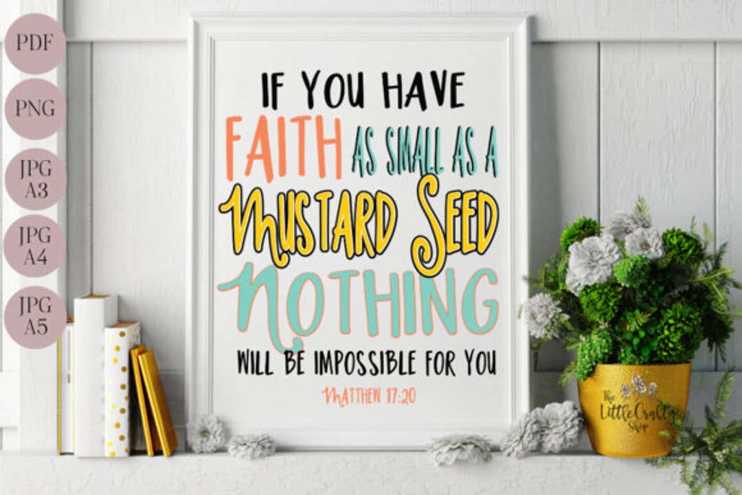 Biblical Poster Printable, Bible Verse Wall Art, Gift for Christian ...