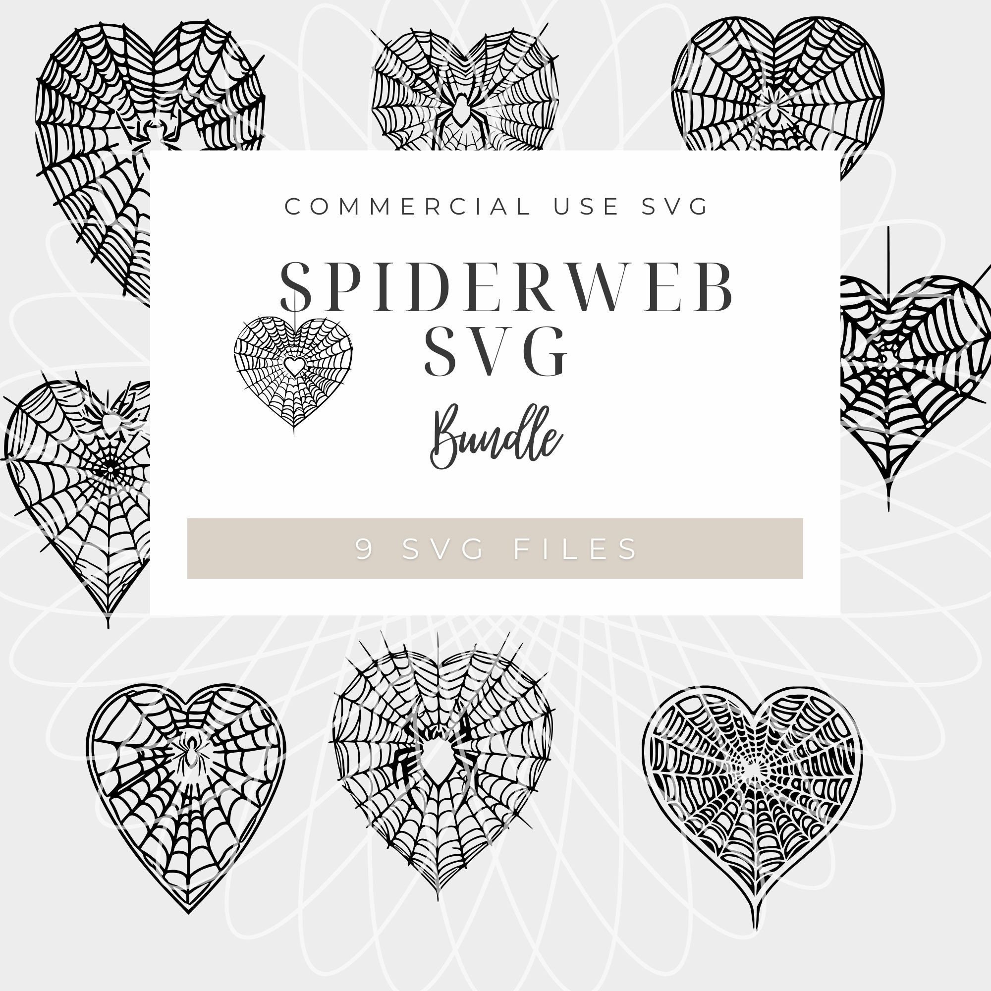 Spider Web Heart SVG, PNG, Cricut Files, T-shirts, Mugs and More ...