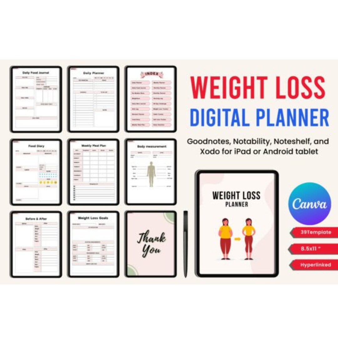 Hyperlinked Digital Planner Bundle Gráfico for Ipad, Goodnotes Android ...